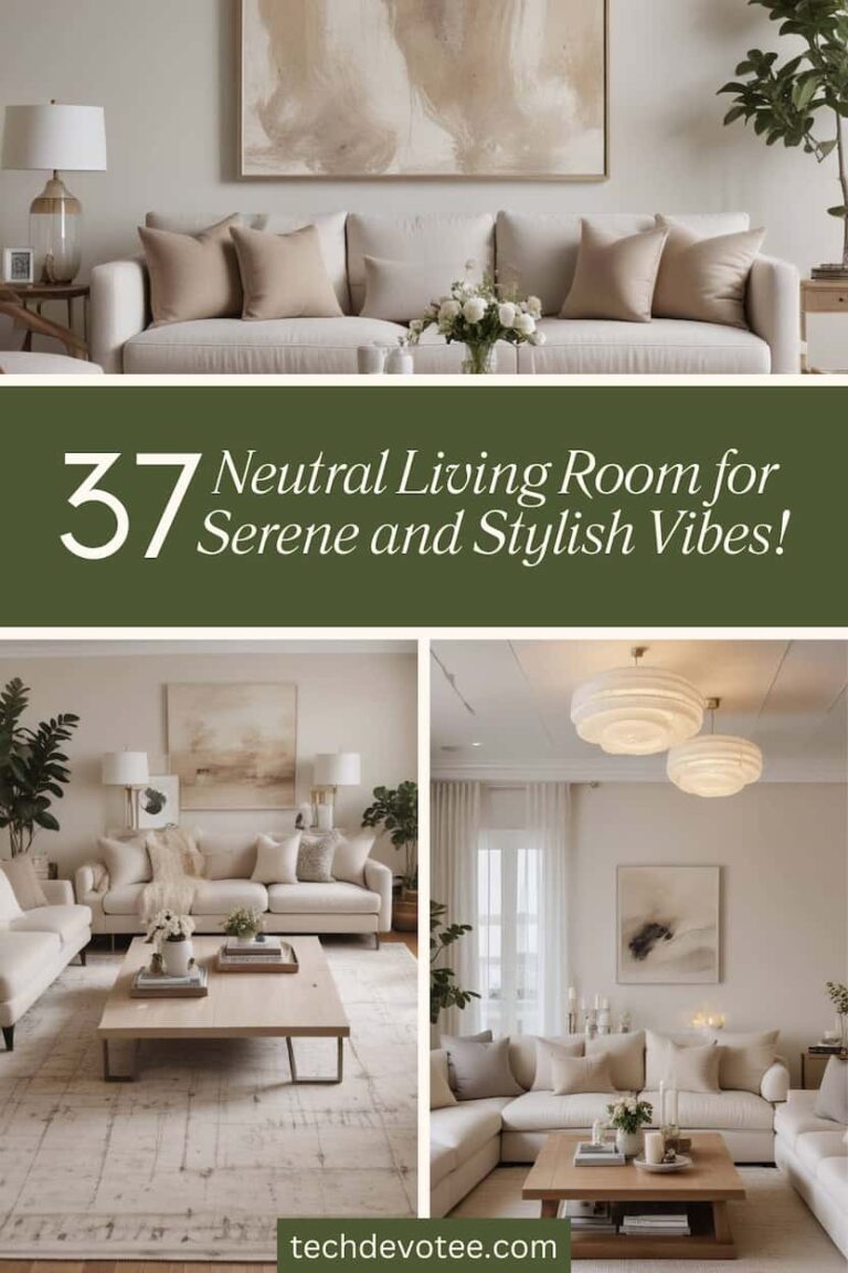 37 Neutral Living Room Ideas for Serene and Stylish Vibes! - TechDevotee