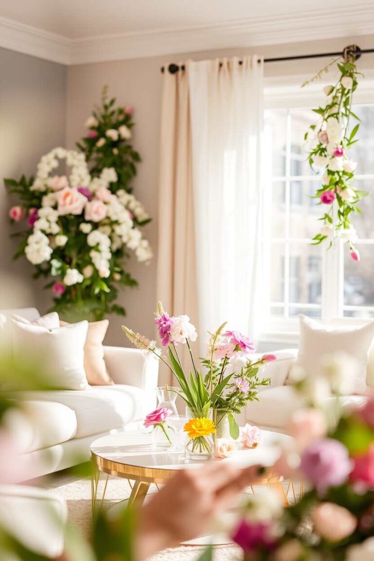 40 Spring Home Decor Ideas to Transform Your Living Room into a Floral ...