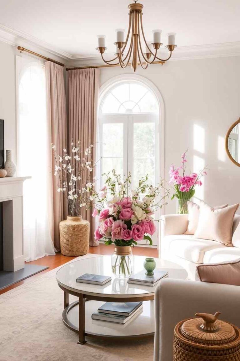 40 Spring Home Decor Ideas to Transform Your Living Room into a Floral ...